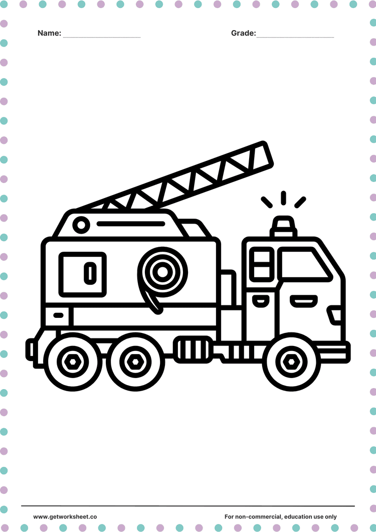 Free printable vehicle coloring pages | Free Worksheets | GetWorksheet